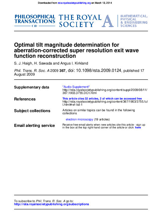 (PDF) Optimal tilt magnitude determination for aberration-corrected ...
