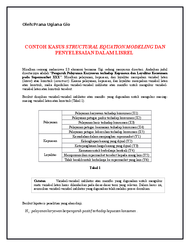 (DOC) SEM dalam LISREL (Interpretasi Output LISREL)