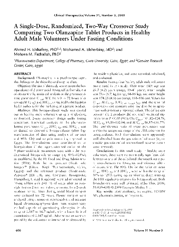(PDF) A single-dose, randomized, two-way crossover study comparing two ...