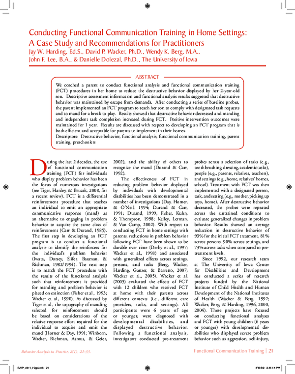 (PDF) Conducting Functional Communication Training via Telehealth to ...