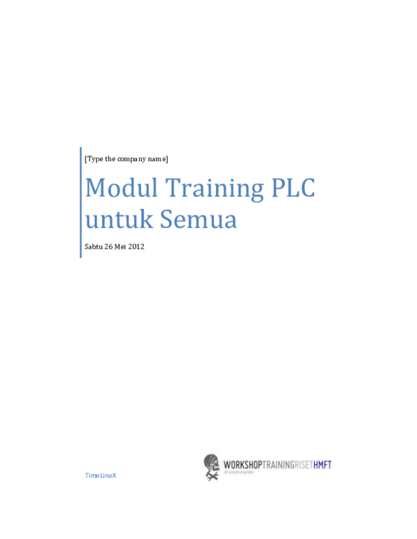 (PDF) Modul Training PLC untuk Semua