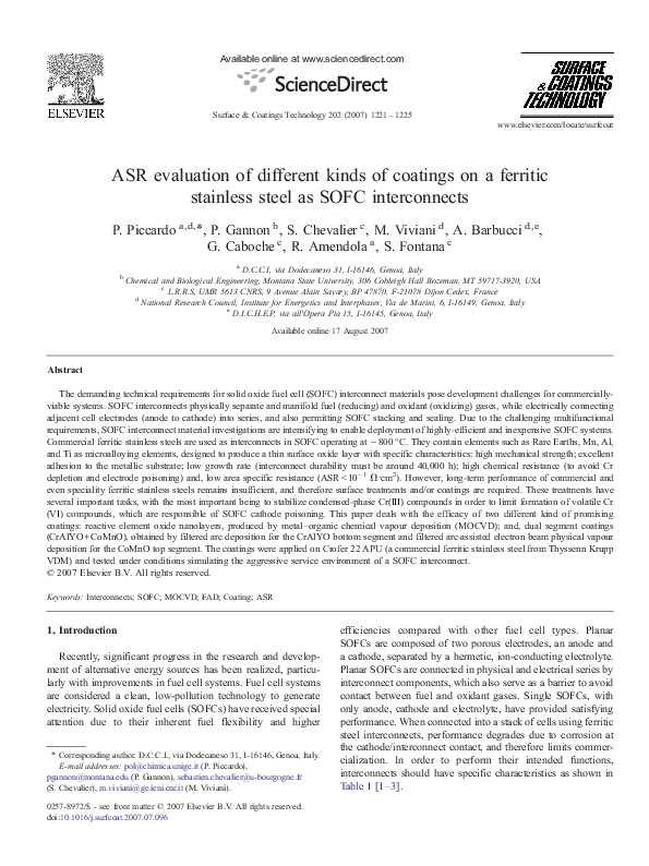 (PDF) ASR evaluation of different kinds of coatings on a ferritic ...