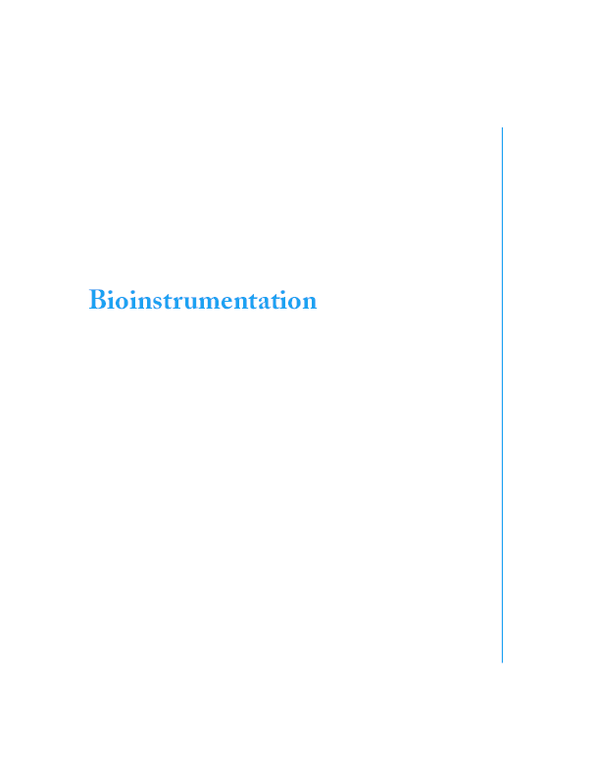 (PDF) Bioinstrumentation - John D. Enderle