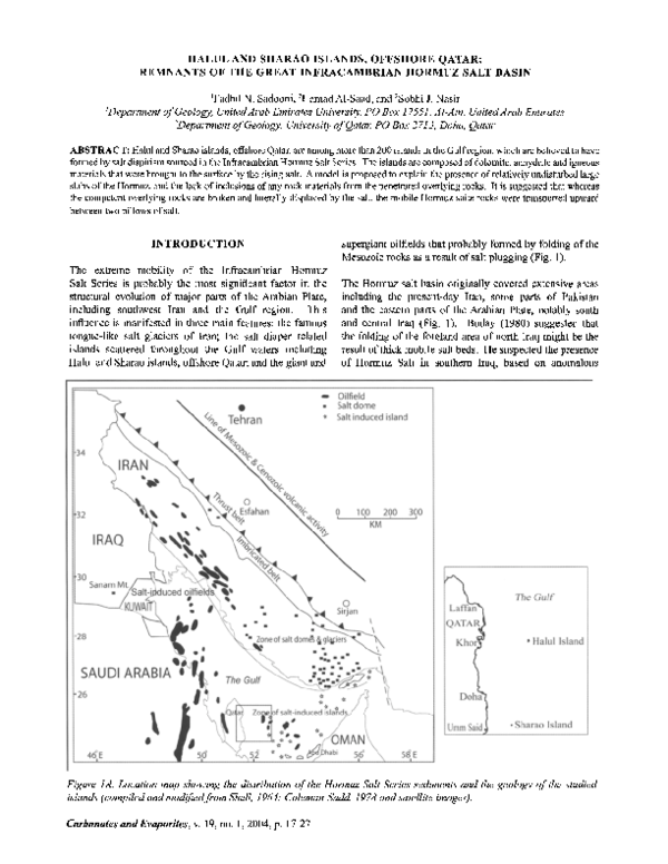 (PDF) Halul and sharao islands, offshore Qatar: Remnants of the great ...