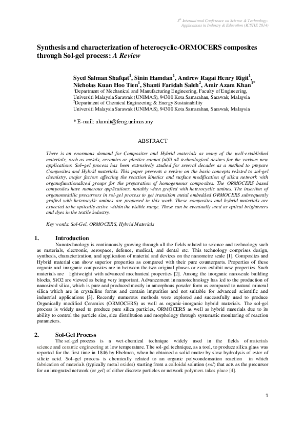 (PDF) Synthesis and characterization of heterocyclic disilylchalcogenides