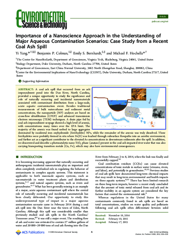 (PDF) Importance of a Nanoscience Approach in the Understanding of Major Aqueous Contamination ...