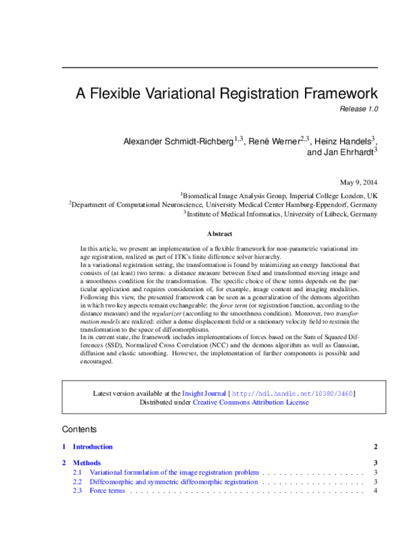 (PDF) A flexible variational registration framework