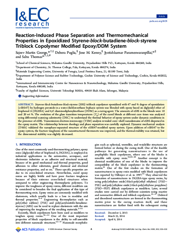 (PDF) Reaction-Induced Phase Separation and Thermomechanical Properties ...