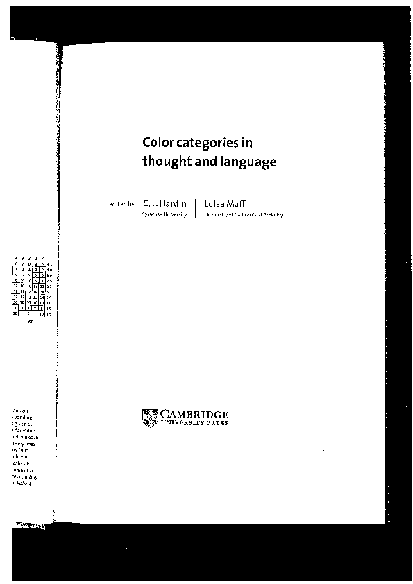 (PDF) Establishing basic color terms: measures and techniques