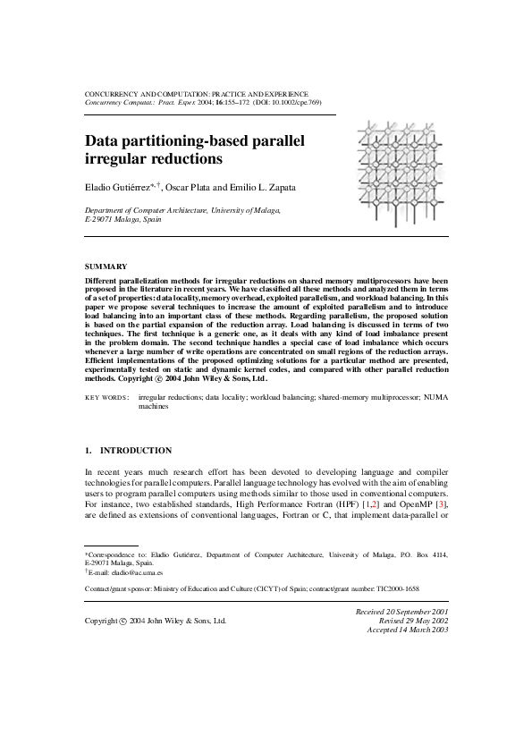 (PDF) Data partitioning-based parallel irregular reductions