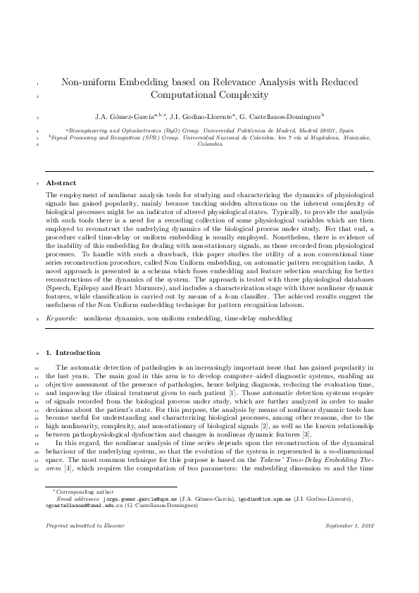(PDF) Non uniform Embedding based on Relevance Analysis with reduced computational complexity ...