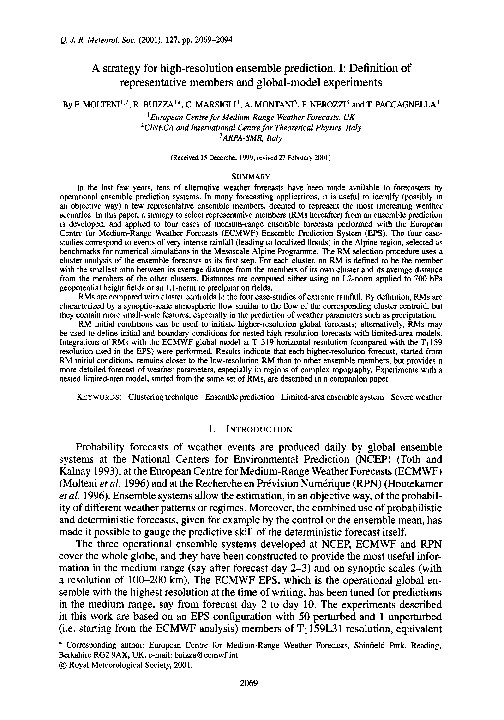 (PDF) A strategy for high-resolution ensemble prediction. II: Limited-area experiments in four ...