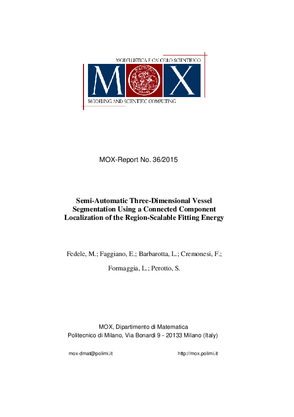 Pdf Semi Automatic Three Dimensional Vessel Segmentation Using A Connected Component