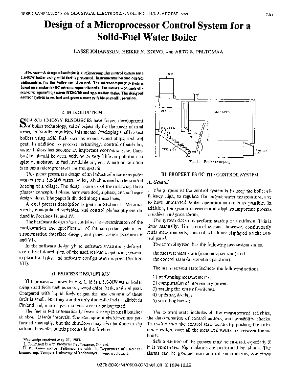 (PDF) Design of a Microprocessor Control System for a Solid-Fuel Water ...