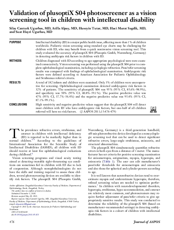 (PDF) Comparison of photorefraction, autorefractometry and retinoscopy ...