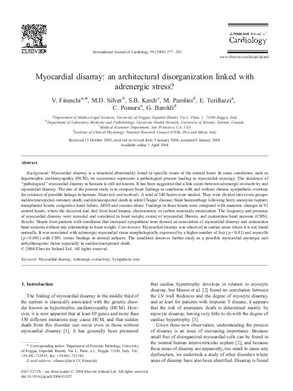 (PDF) Myocardial disarray: an architectural disorganization linked with ...