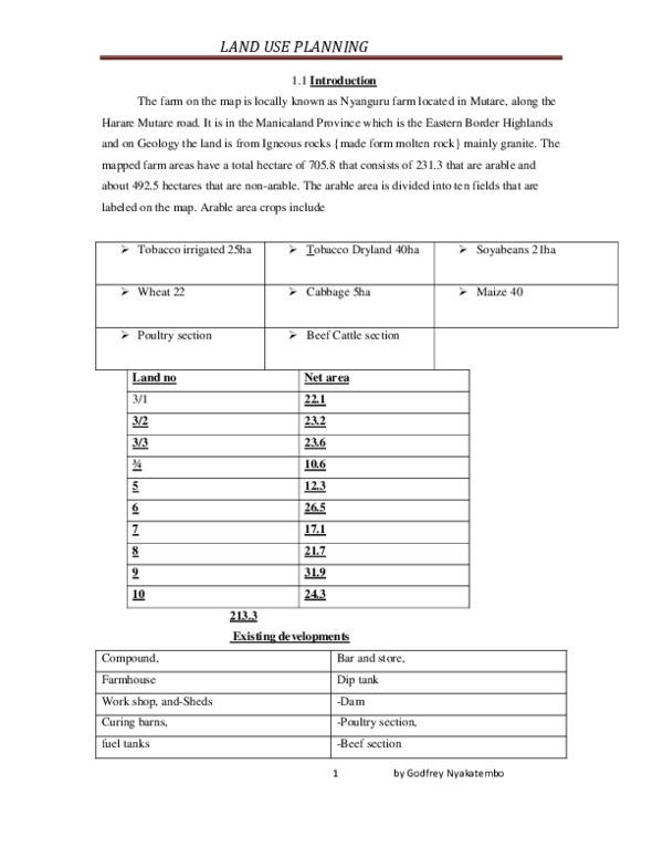 (PDF) LAND USE PLANNING