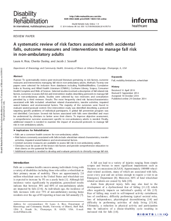 (PDF) A systematic review of risk factors associated with accidental ...