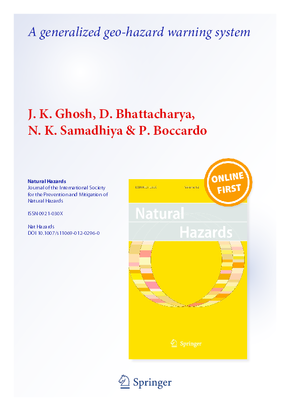 (PDF) A generalized geo-hazard warning system