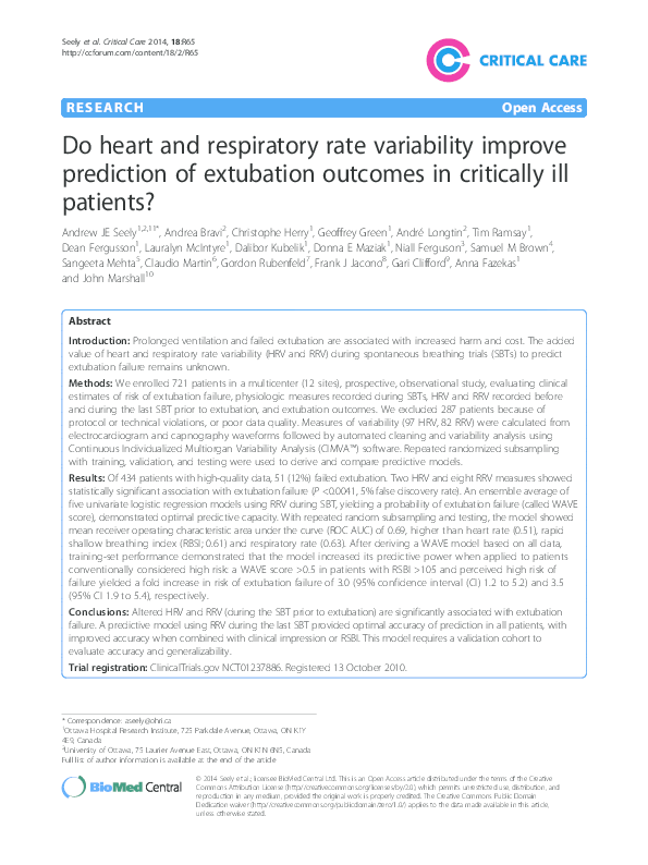 (PDF) Do heart and respiratory rate variability improve prediction of ...