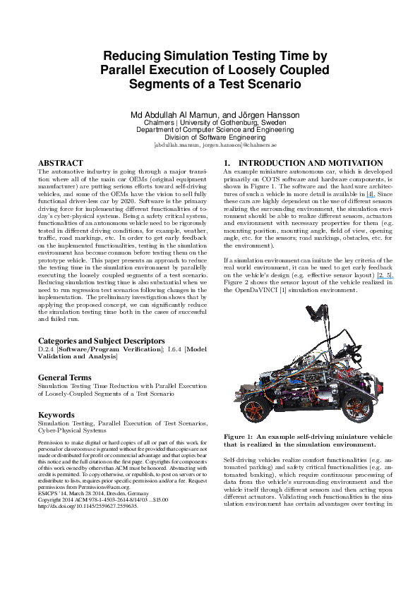 (PDF) Reducing Simulation Testing Time by Parallel Execution of Loosely ...