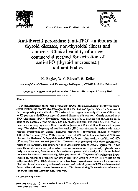 (PDF) Anti-thyroid peroxidase (anti-TPO) antibodies in thyroid diseases ...