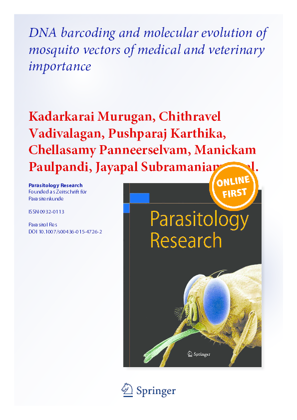 (PDF) DNA barcoding and molecular evolution of mosquito vectors of ...
