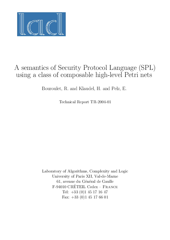 (PDF) A semantics of security protocol language (SPL) using a class of composable high-level ...