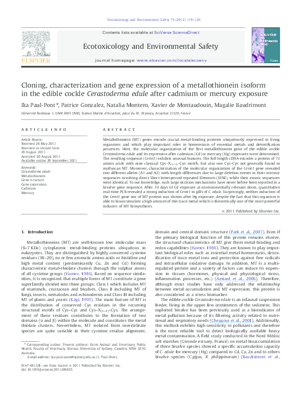 (PDF) Molecular identification, characterization and transmission of ...