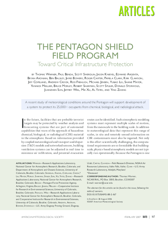 (PDF) The Pentagon Shield Field Program: Toward Critical Infrastructure ...