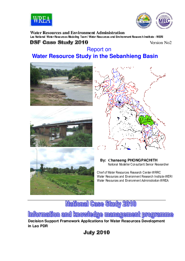 (PDF) Water Resource Study (Flow Change)in the Sebanhieng Basin2010