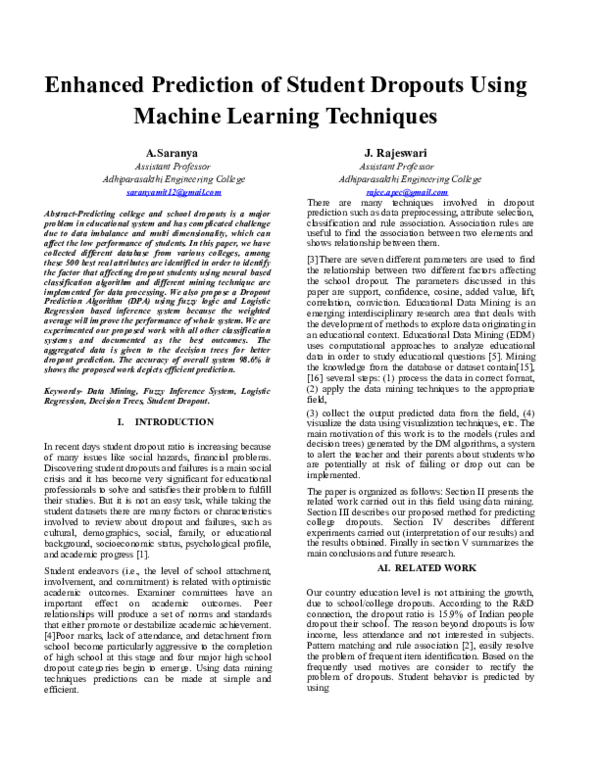 (DOC) Enhanced Prediction of Student Dropouts Using Machine Learning Techniques