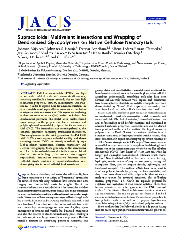 (PDF) Supracolloidal Multivalent Interactions and Wrapping of ...