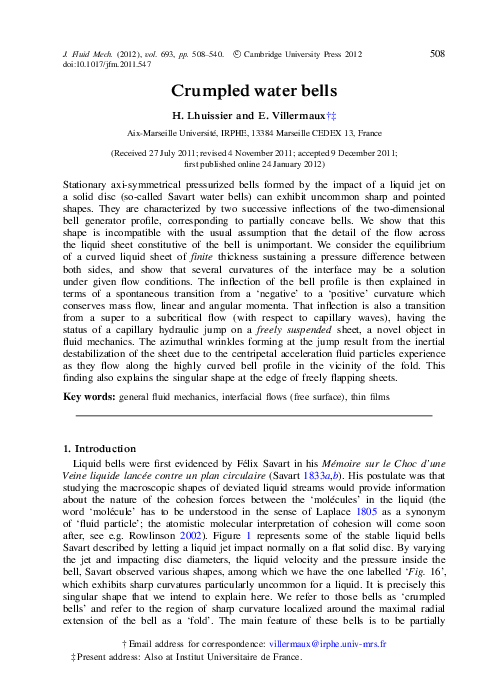 (PDF) Crumpled water bells
