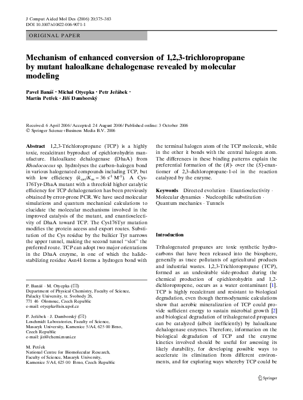 (PDF) Mechanism of enhanced conversion of 1,2,3-trichloropropane by ...