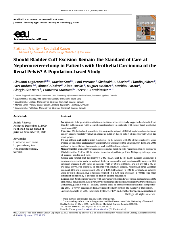 (PDF) Should Bladder Cuff Excision Remain the Standard of Care at ...
