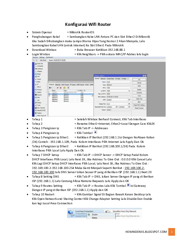 (PDF) install mikrotik di virtualbox