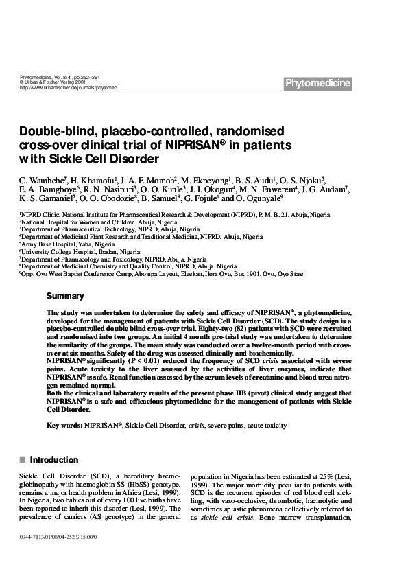 (PDF) Double-blind, placebo-controlled, randomised cross-over clinical ...