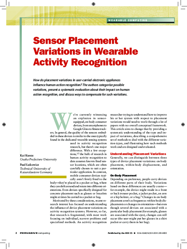 (PDF) Sensor Placement Variations in Wearable Activity Recognition