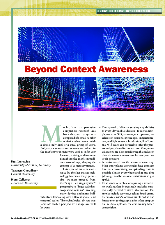 (PDF) Beyond Context Awareness
