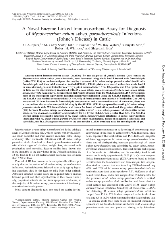 (PDF) Comparison of rapid diagnostic tests to detect Mycobacterium ...