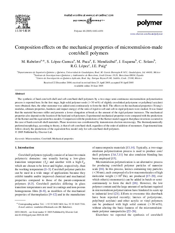 (PDF) Composition effects on the mechanical properties of microemulsion ...