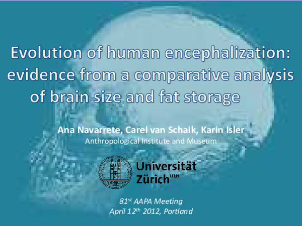 (PDF) Evolution of human encephalization: evidence from a comparative ...