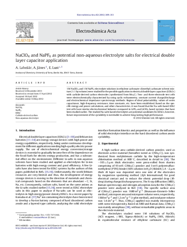 (PDF) NaClO4 and NaPF6 as potential non-aqueous electrolyte salts for ...