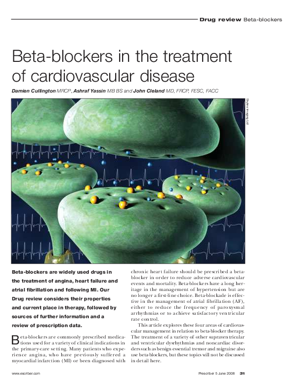 (PDF) Beta‐blockers in the treatment of cardiovascular disease