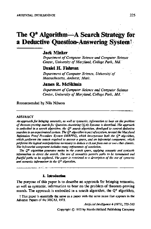 (PDF) The Q∗ algorithm—a search strategy for a deductive question ...