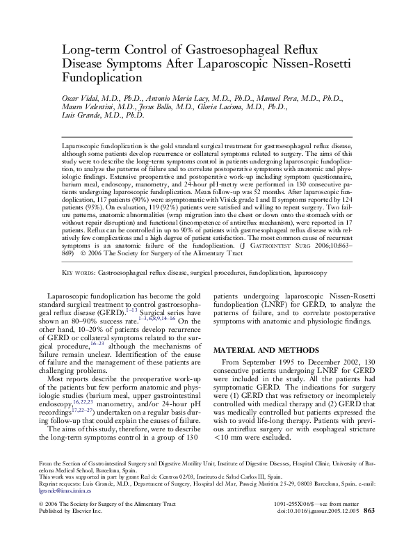 (PDF) Long-term Control of Gastroesophageal Reflux Disease Symptoms ...