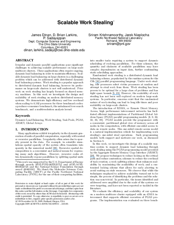 (PDF) Scalable work stealing