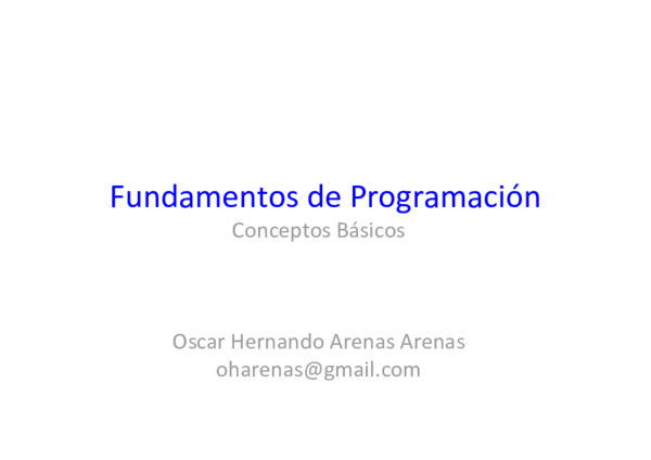 (PDF) Fundamentos de Programación Conceptos Básicos Conceptos Básicos