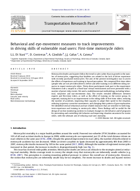 (PDF) Behavioral and eye-movement measures to track improvements in ...